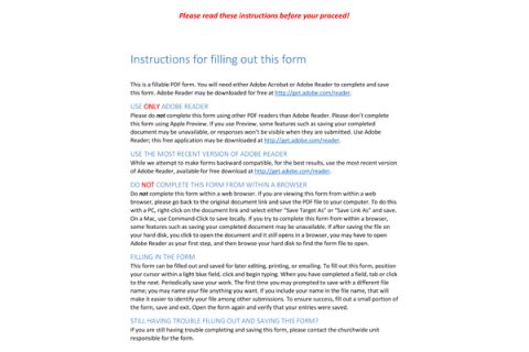 Application for Reinstatement to the Roster - ELCA Resources