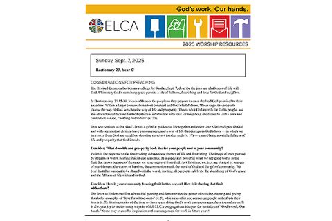 2025 Worship Resource - ELCA Resources