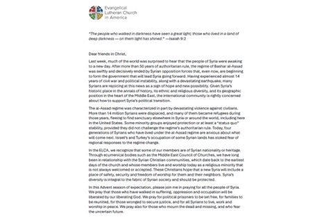 Presiding Bishop Messages and Statements Archives - ELCA Resources