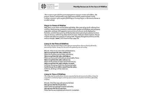 Worship Resources Wildfires (PDF) - ELCA Resources
